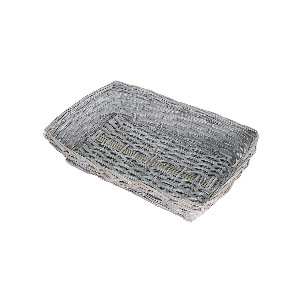 38cm Grey Rectangular Split Willow Packing Tray – Wickerfield