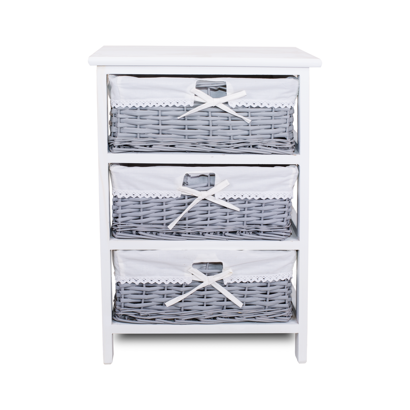 3 Drawers Wicker Basket Storage Unit – Wickerfield