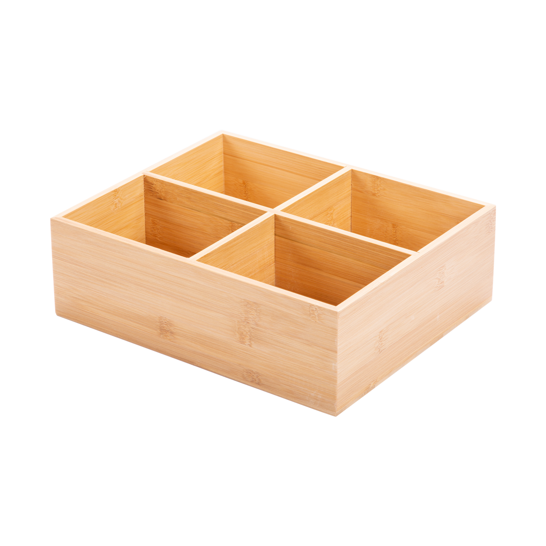 Bamboo Table Organiser - 4 Compartments – Wickerfield