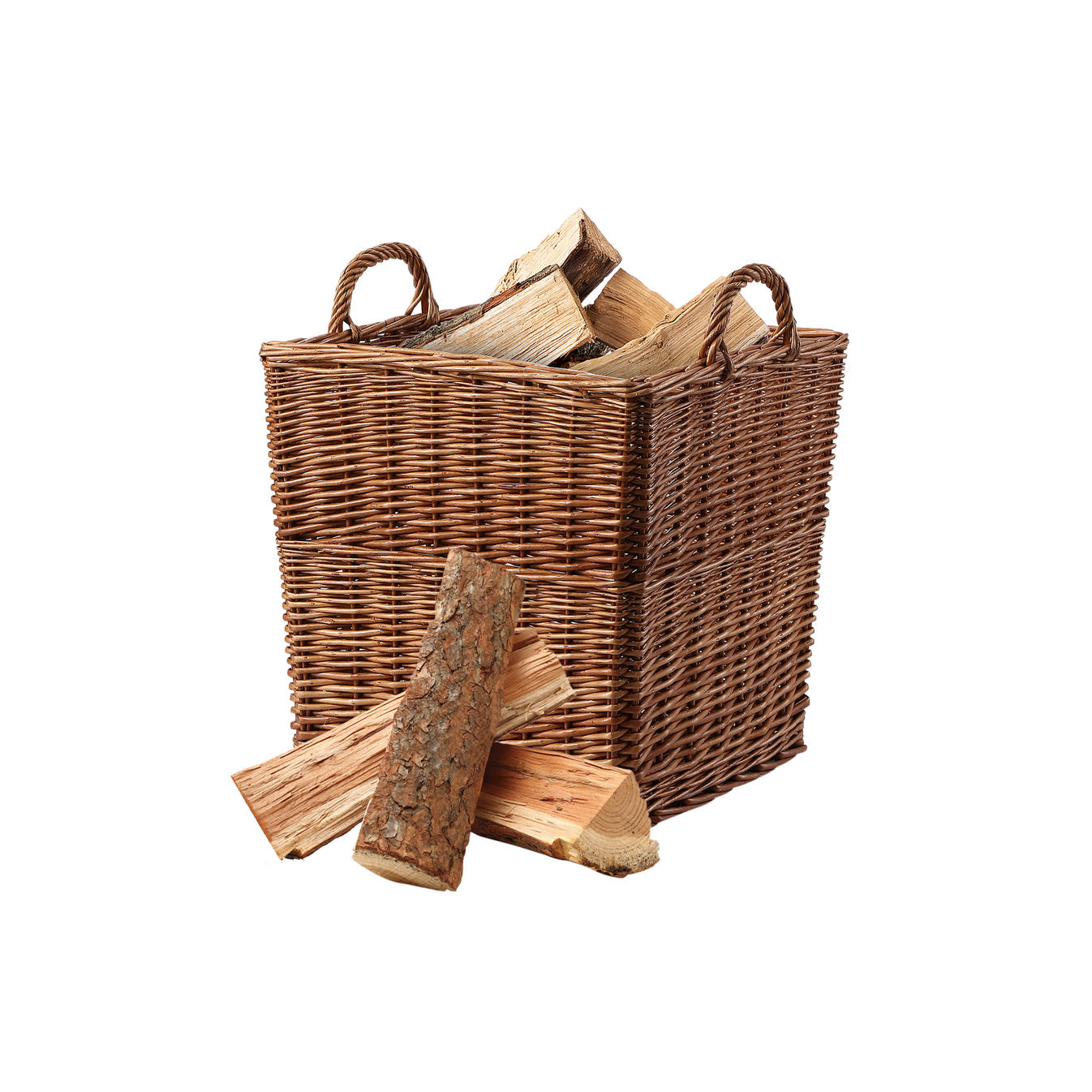 Double Steamed Square Wicker Log Basket – Wickerfield