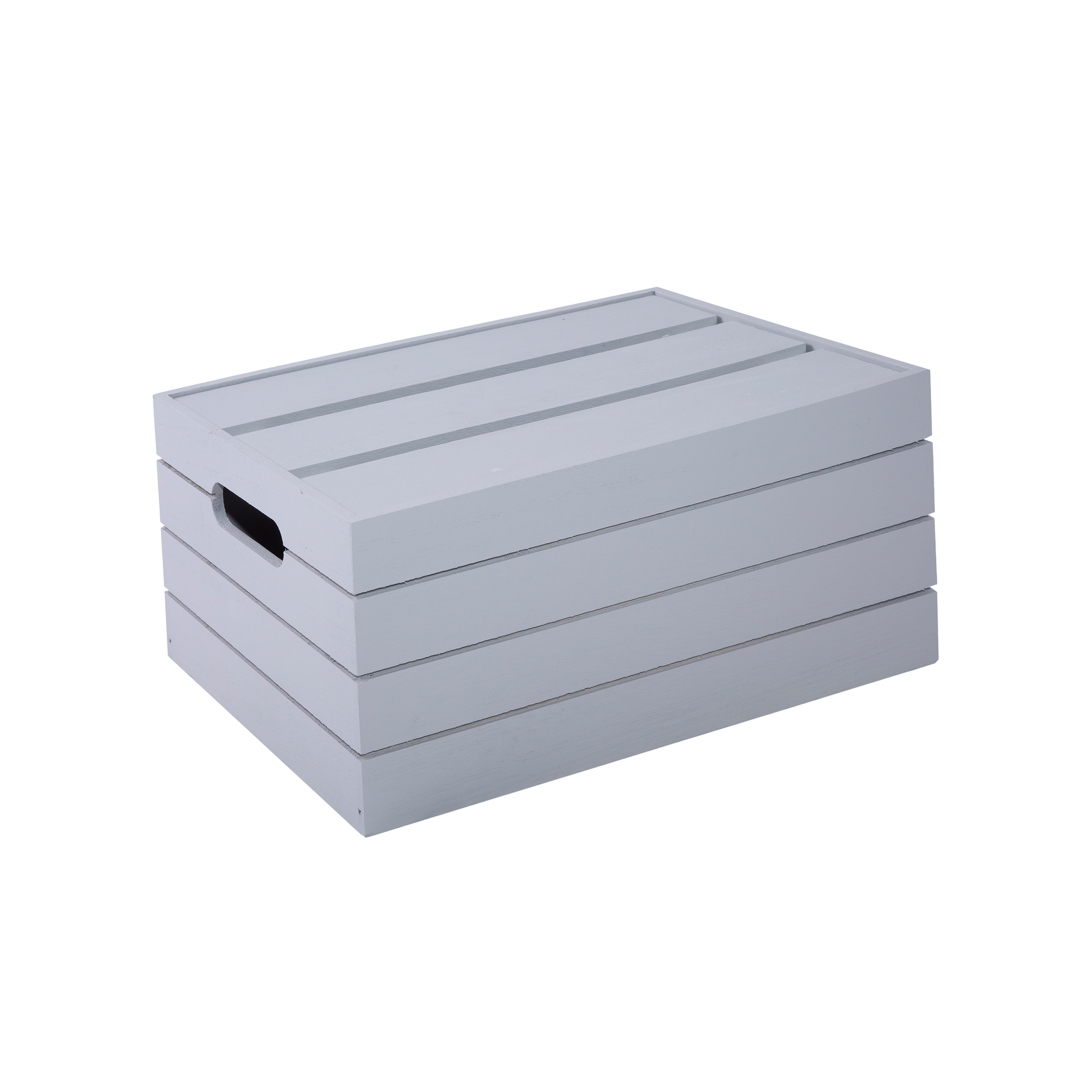 Light Grey Wooden Storage Box with Lid - 3 Sizes – Wickerfield