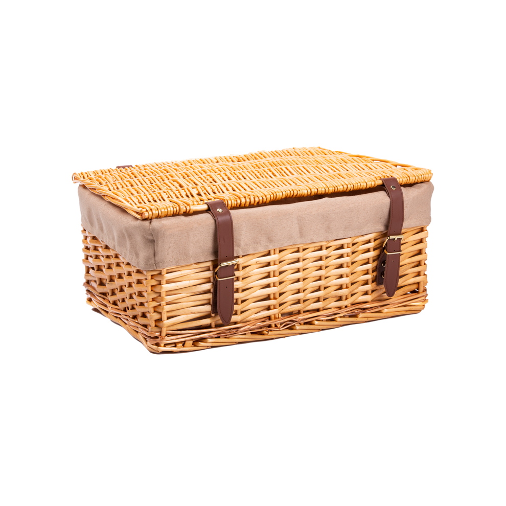 Light Steamed Wicker Hamper Basket with Lining - Short Version - 2 Siz ...
