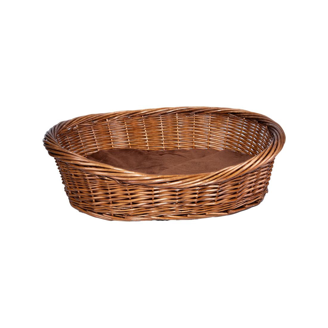 Double Steamed Oval Wicker Dog Bed with Cushion - 4 Sizes – Wickerfield