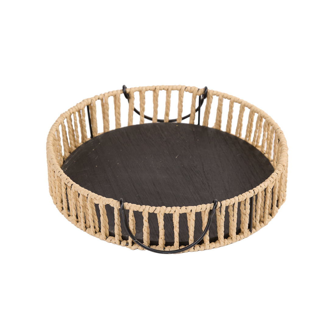 Round Paper Rope Storage Basket with Handle – Wickerfield