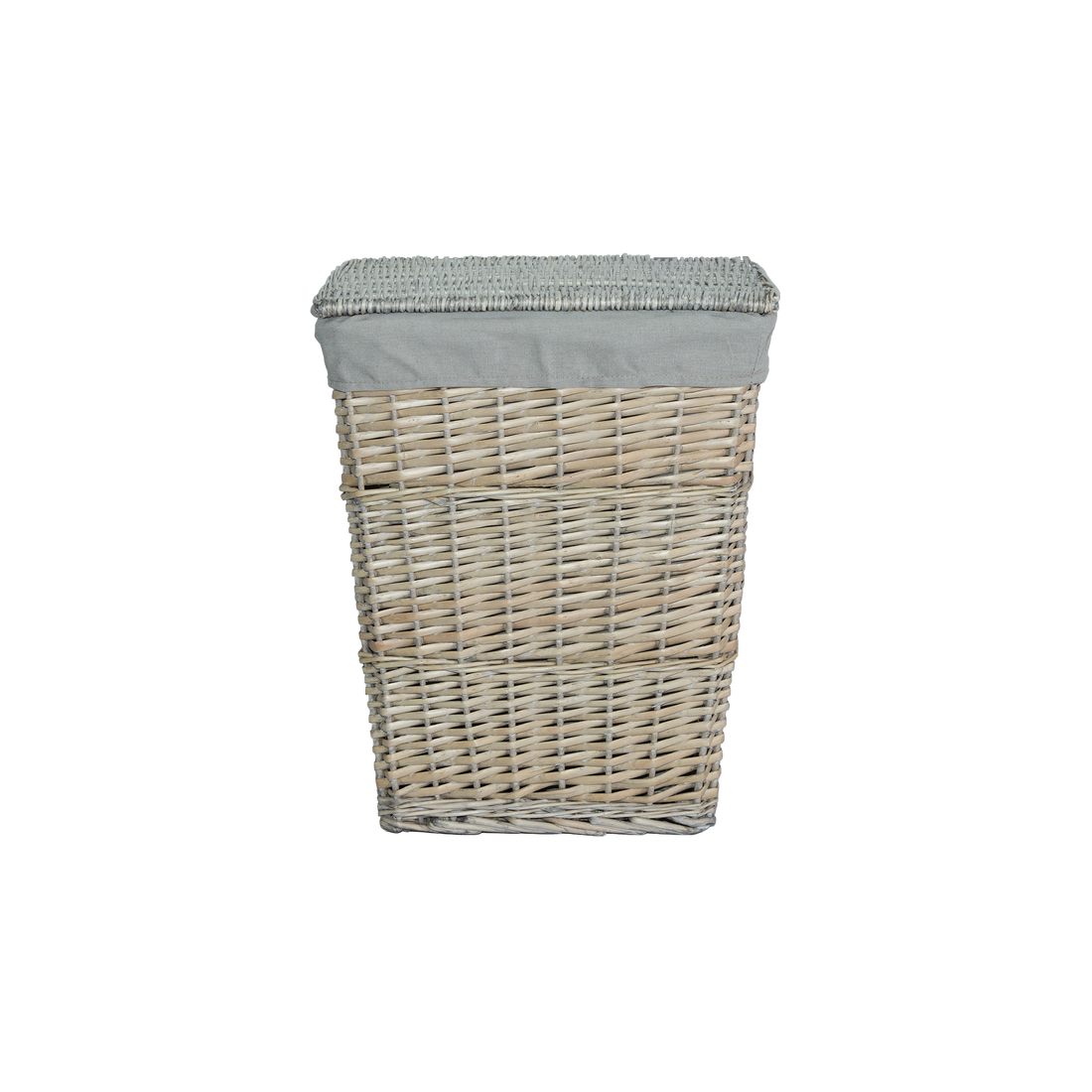 Grey Wash Tapered Wicker Laundry Basket with Lining – Wickerfield