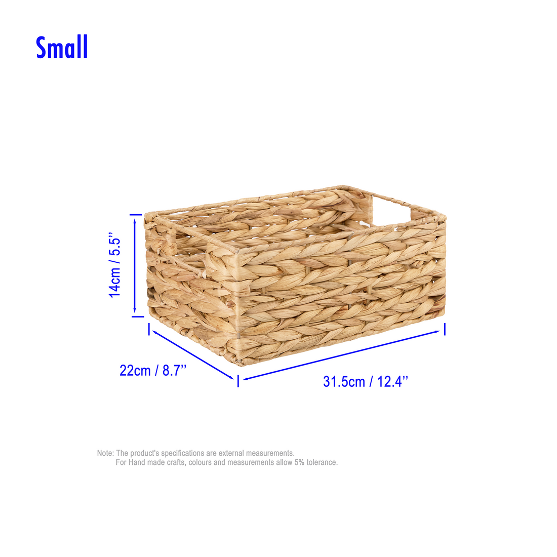 Water Hyacinth Rectangular Storage Basket - 3 Sizes – Wickerfield