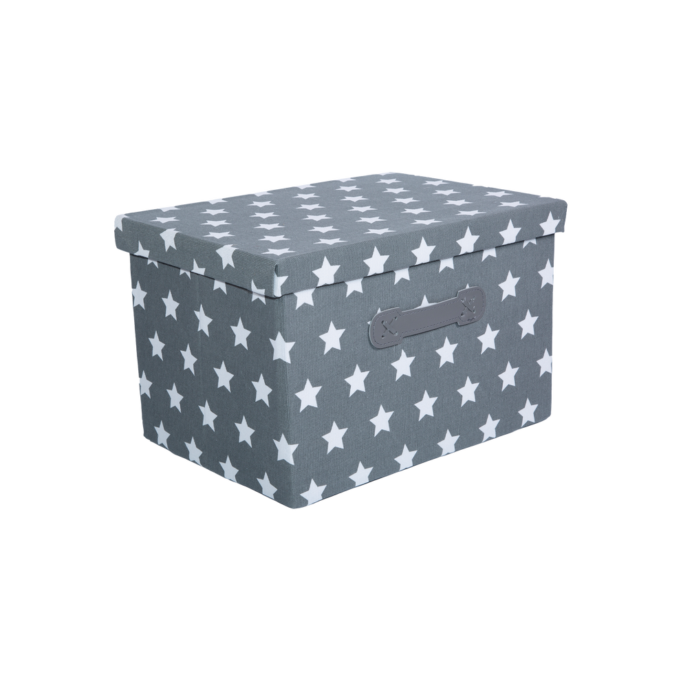 Star Pattern Foldable Lidded Fabric Storage Box – Wickerfield