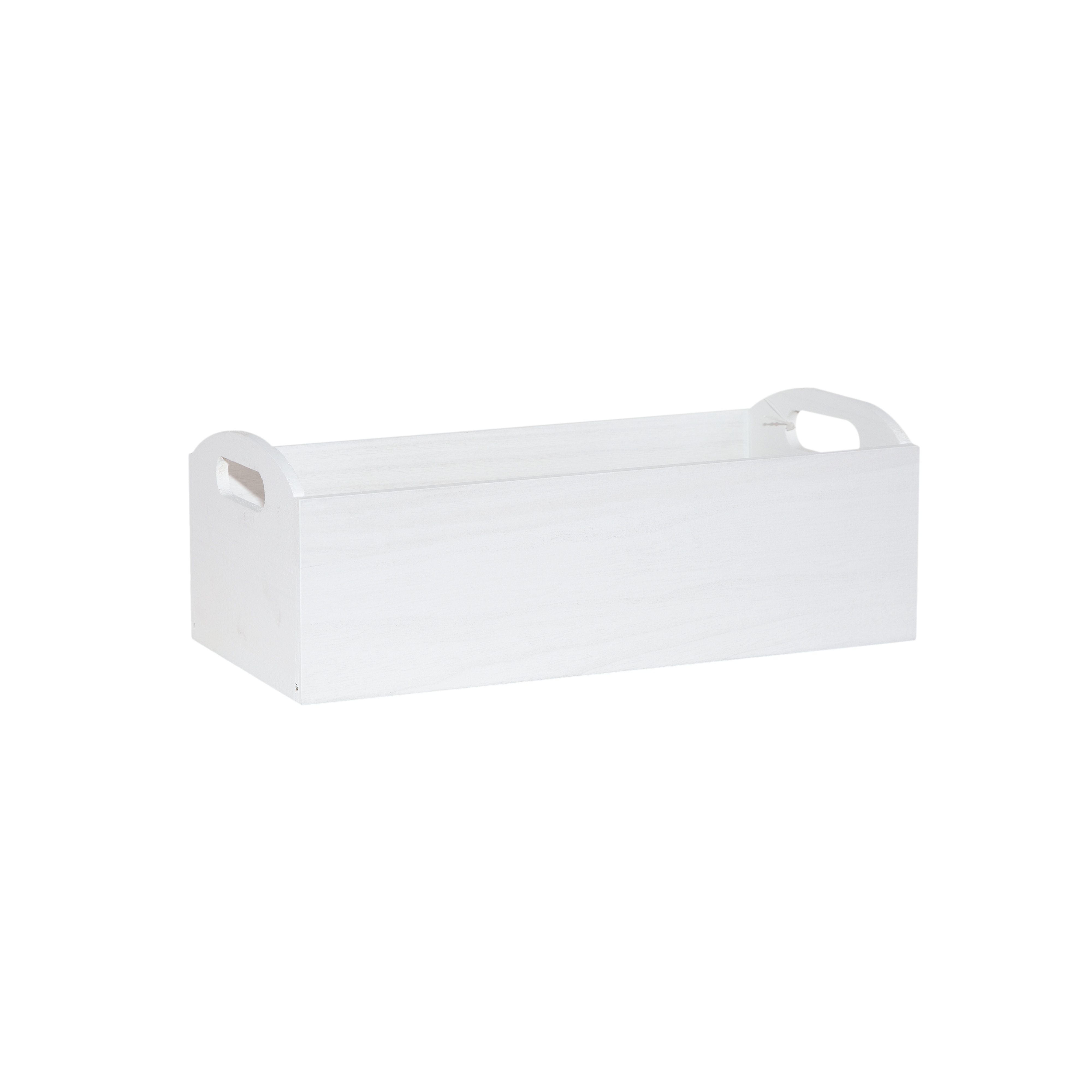 Wooden Storage Crate Packing Trough - White / Grey – Wickerfield