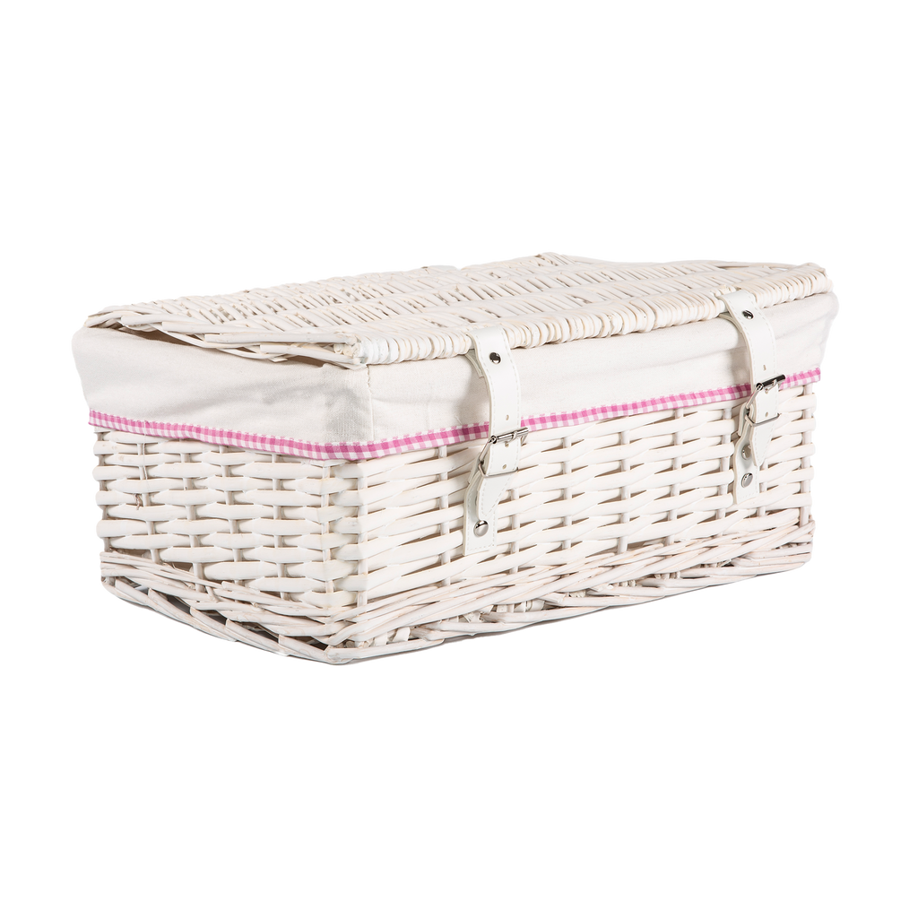 White Wicker Hamper Basket with Lining - 3 Sizes – Wickerfield