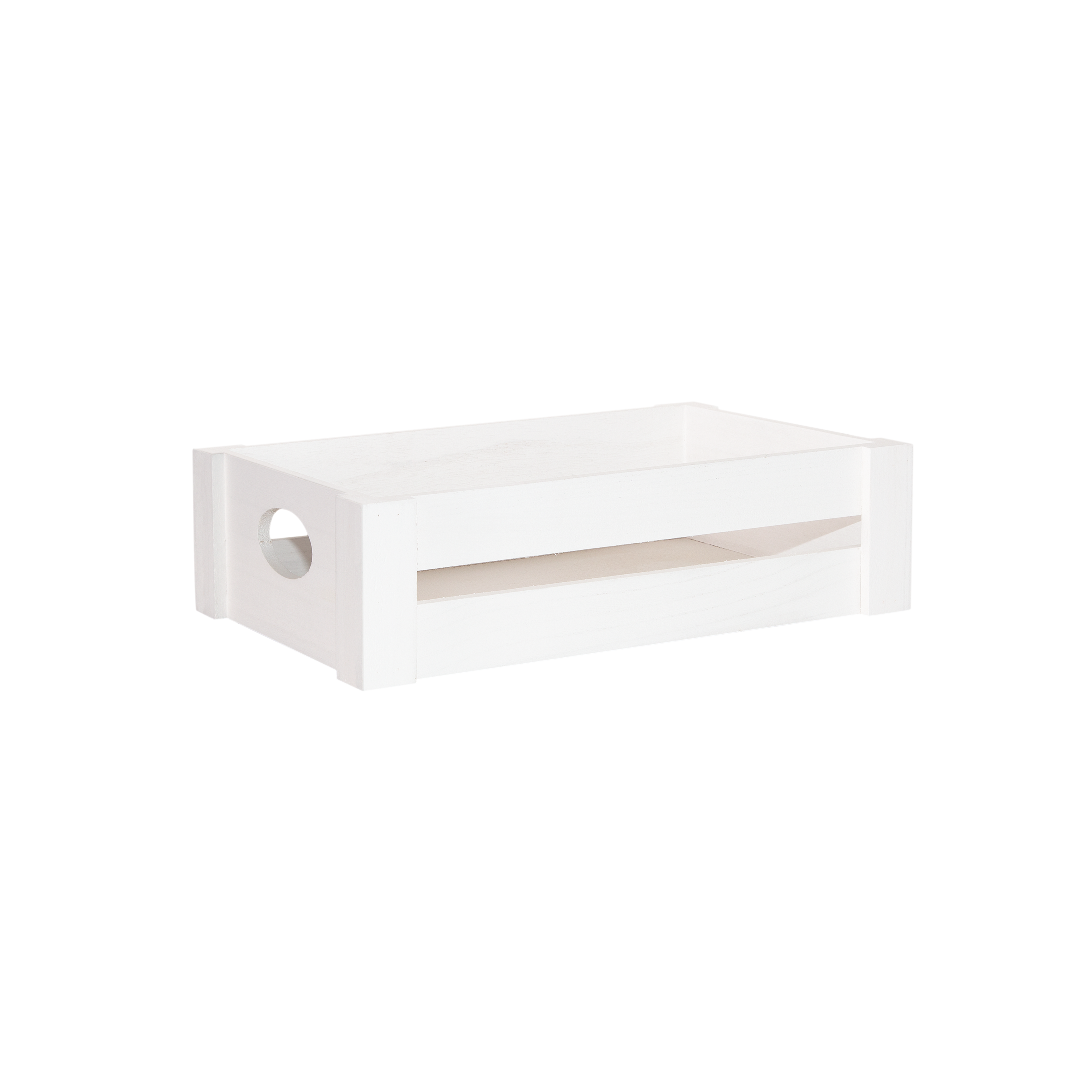 White Wooden Storage Crate Tray - 3 Sizes – Wickerfield