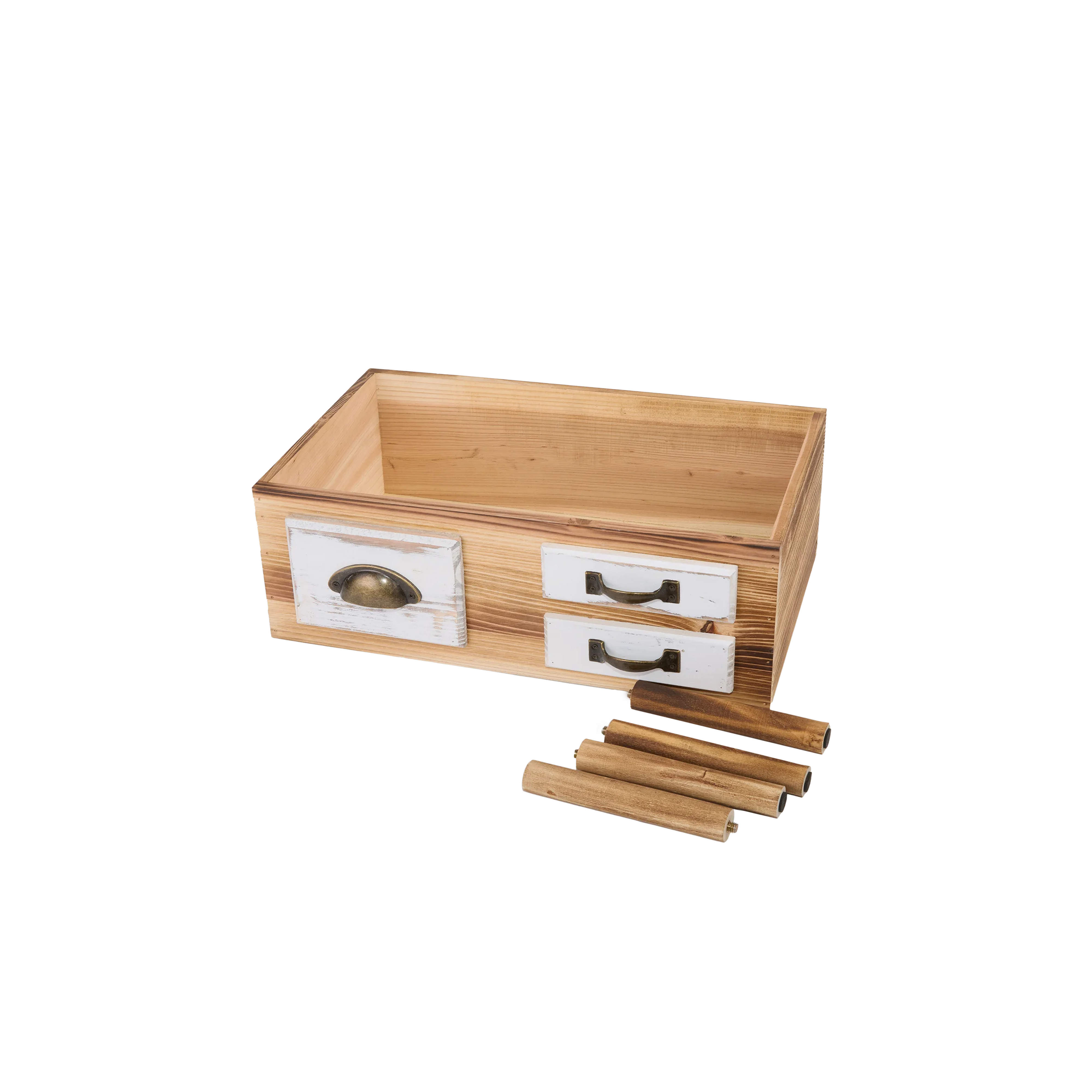 Wooden Storage Crate with Stands – Wickerfield